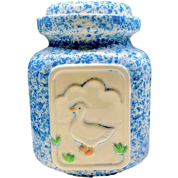 Kitchen | Cookie Jar Country Duck Ceramic Rustic Kitchen Decor Vintage ...